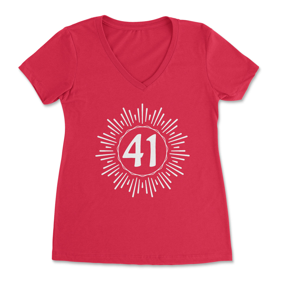 41 Burst - Womens V-Neck Tee – Gorge Crew