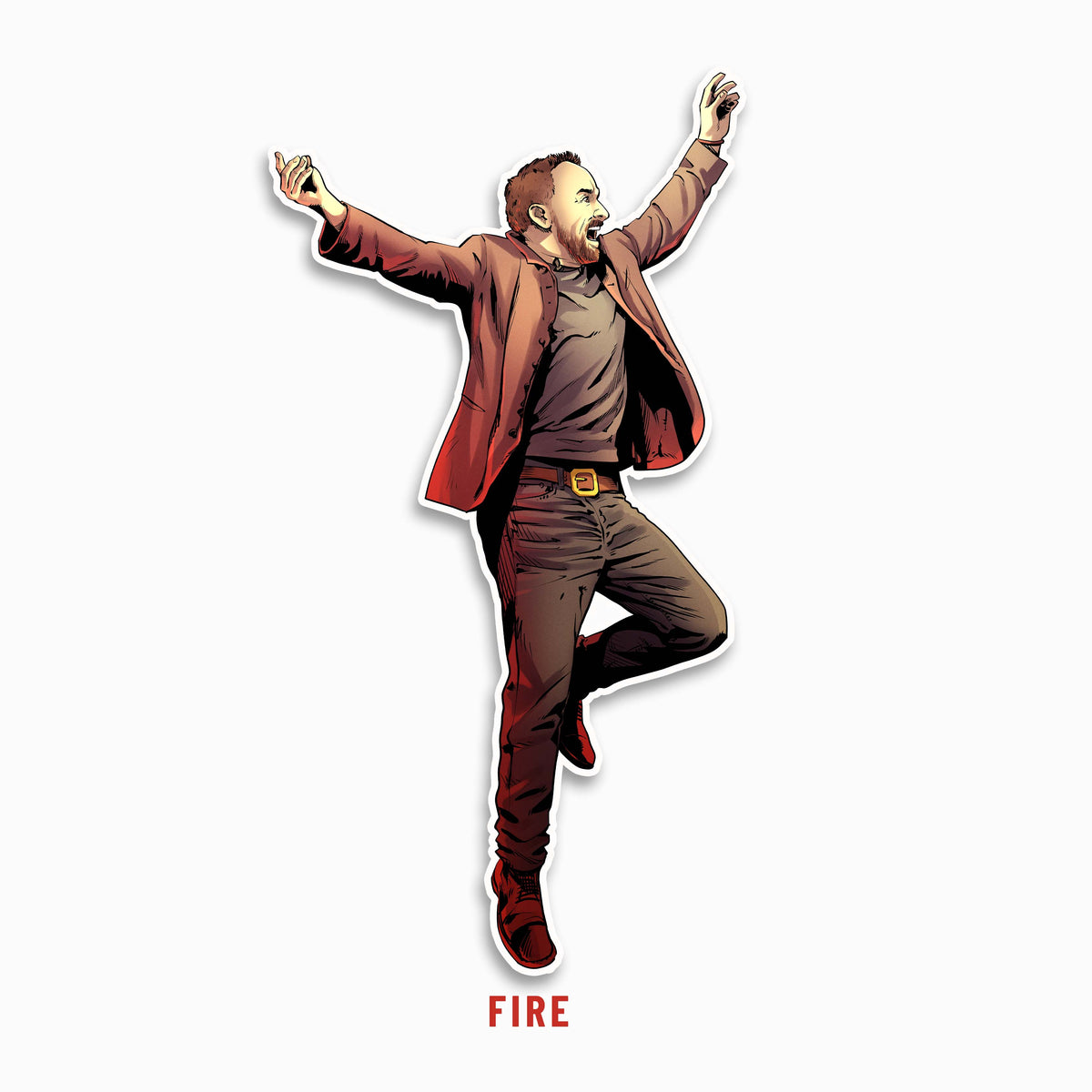 Firedancer Dave - Sticker – Gorge Crew