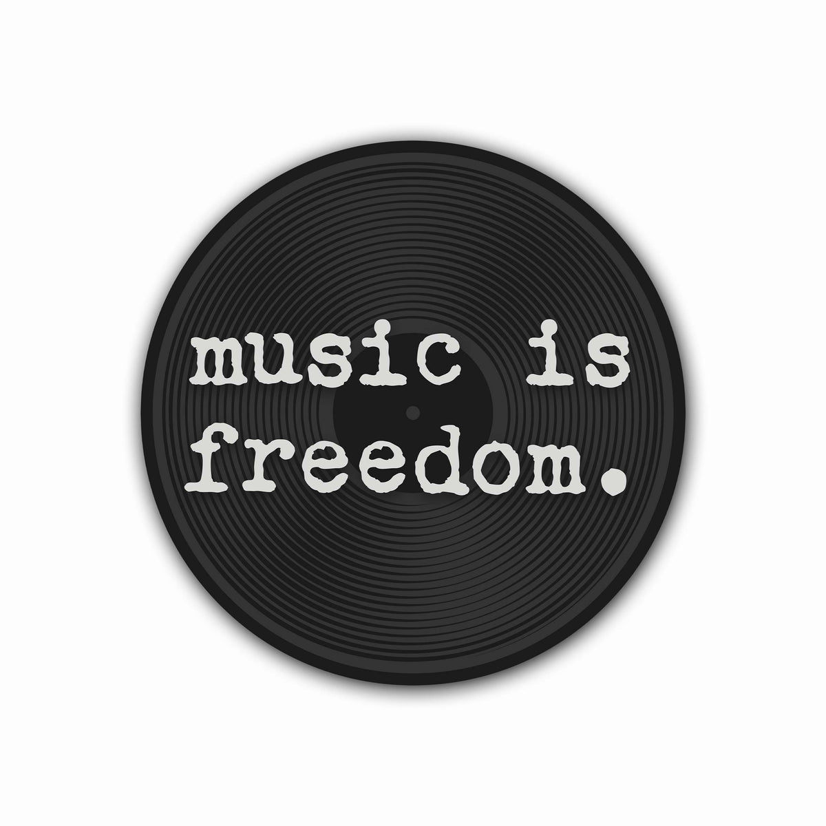 music is freedom - Sticker – Gorge Crew
